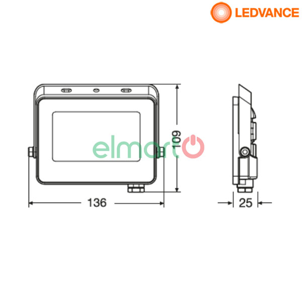 Đèn Pha Led Eco LDECO FL 20W 865 GY FS1 LEDV
