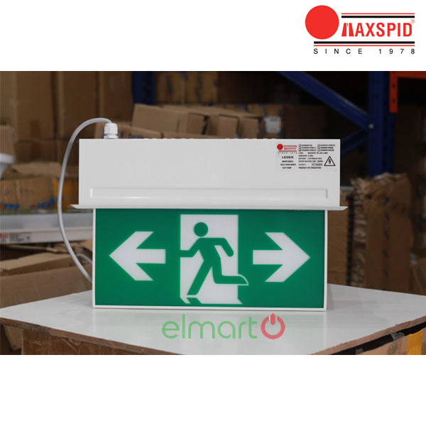 Đèn thoát hiểm Exit Maxspid - Leder (Recessed)