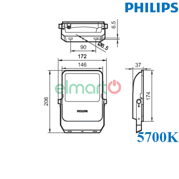 Đèn Pha LED BVP151 LED30/CW 220-240V 30W AWB CE - Philips